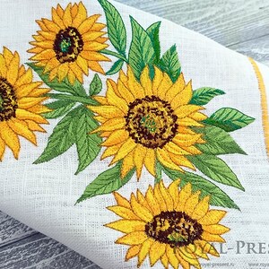 Sunflowers Machine Embroidery Design - Etsy