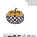 Checkered Autumn Pumpkin Machine Embroidery Design - 4 Sizes - Etsy