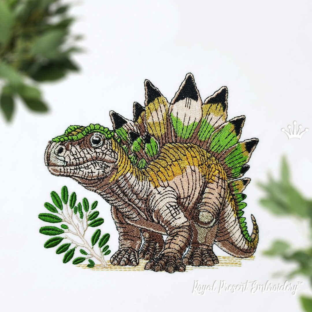 Dinosaur Stegosaurus Machine Embroidery Design - 3 Sizes - Etsy
