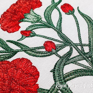 Carnation Flowers Machine Embroidery Design - 3 Sizes - Etsy
