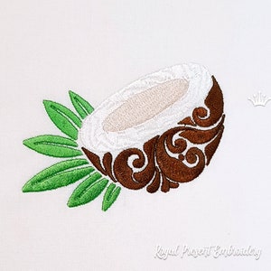 Ornate Coconut Machine Embroidery Design - 3 Sizes - Etsy