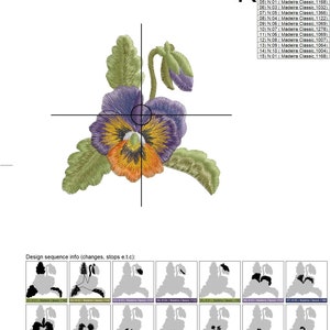 Machine Embroidery Design Pansy - Etsy