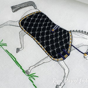 White Horse in a Blanket Machine Embroidery Design - 3 Sizes - Etsy