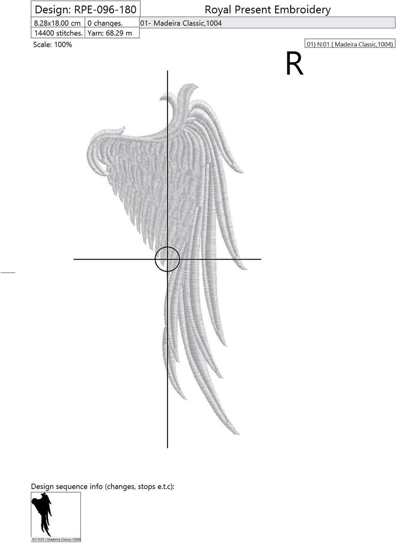 Angel Wings Machine Embroidery Design - 4 Sizes - Etsy