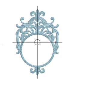 Classic Blank Monogram Machine Embroidery Design - 3 Sizes - Etsy