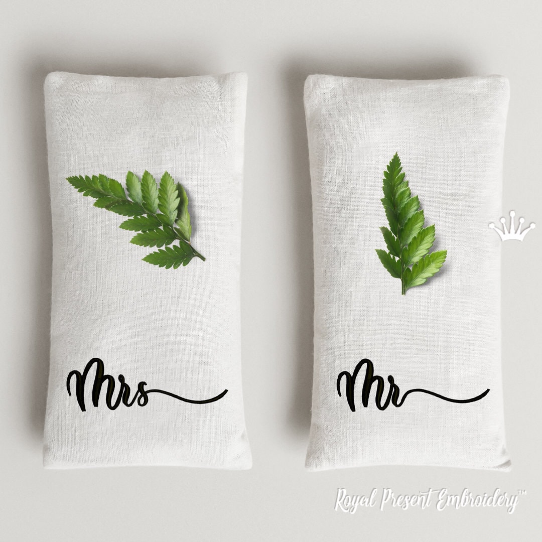 Mr. and Mrs. Machine Embroidery Designs - 4 Sizes - Etsy