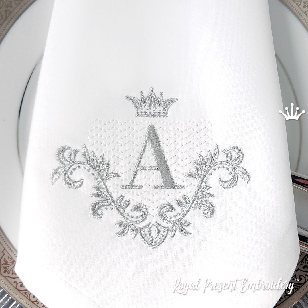 Machine Embroidery Design Vintage Baroque Monogram Frame - 2 Sizes - Etsy