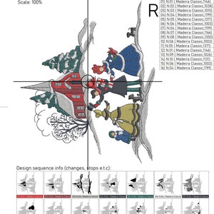 Merry Christmas Scene Machine Embroidery Designs - 4 Sizes - Etsy