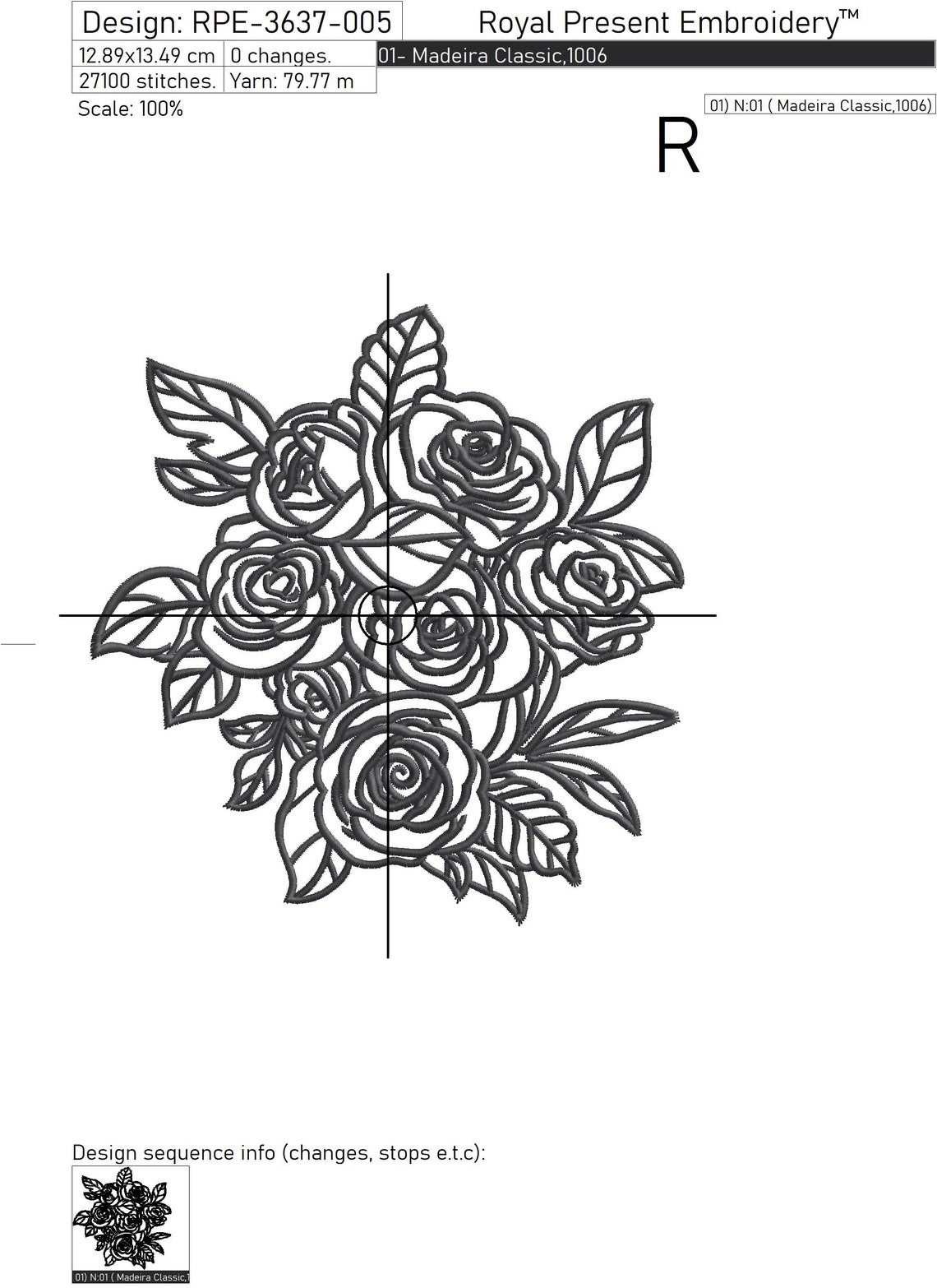 Contour Blooming Roses Bouquet Machine Embroidery Design - 4 Sizes - Etsy