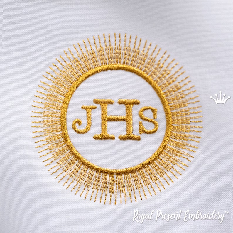 JHS for First Holy Communion Machine Embroidery Design - 2 Sizes - Etsy
