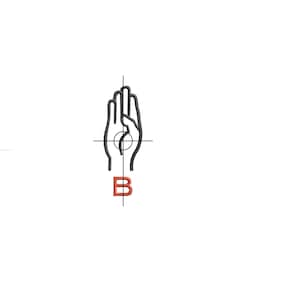 Sign Language Alphabet Machine Embroidery Designs - 3 Sizes - Etsy