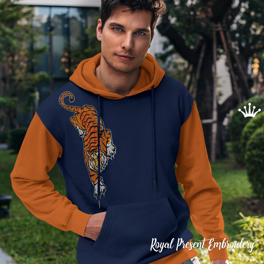 Hunting Tiger Machine Embroidery Design 6 Sizes | Etsy