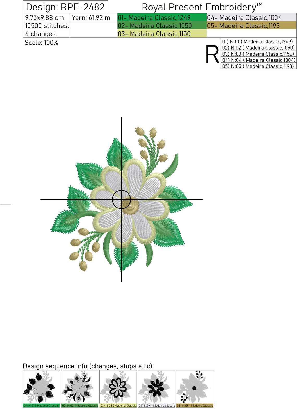Daisy Corner Machine Embroidery Design - 2 Sizes - Etsy