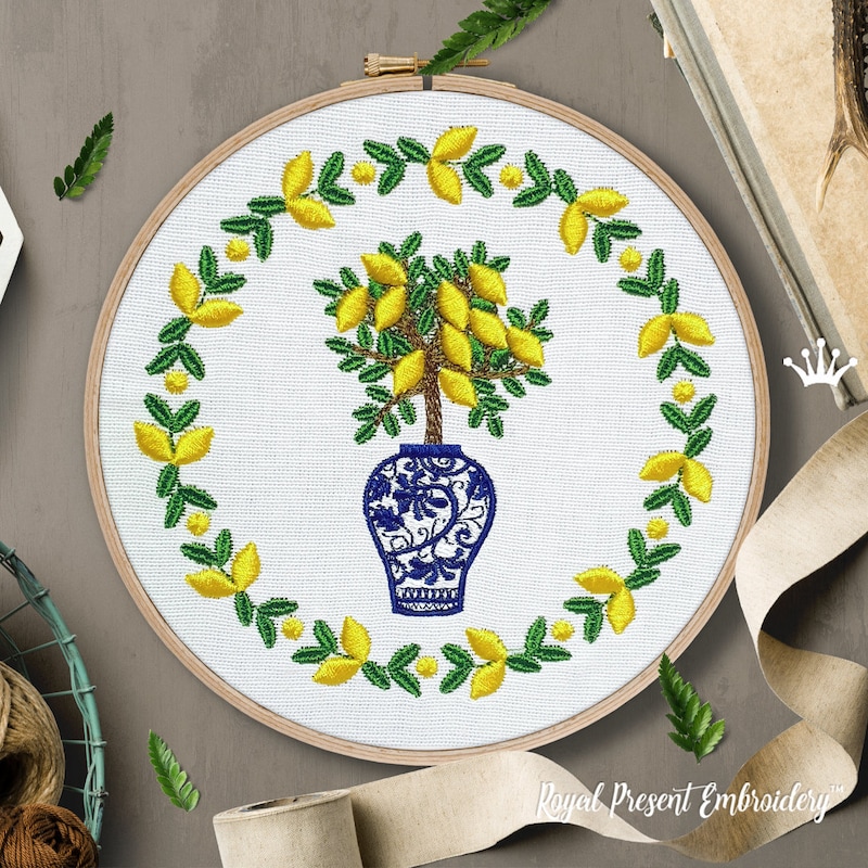 Topiary Embroidery Design - Etsy