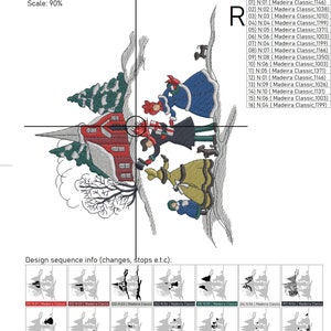 Merry Christmas Scene Machine Embroidery Designs - 4 Sizes - Etsy