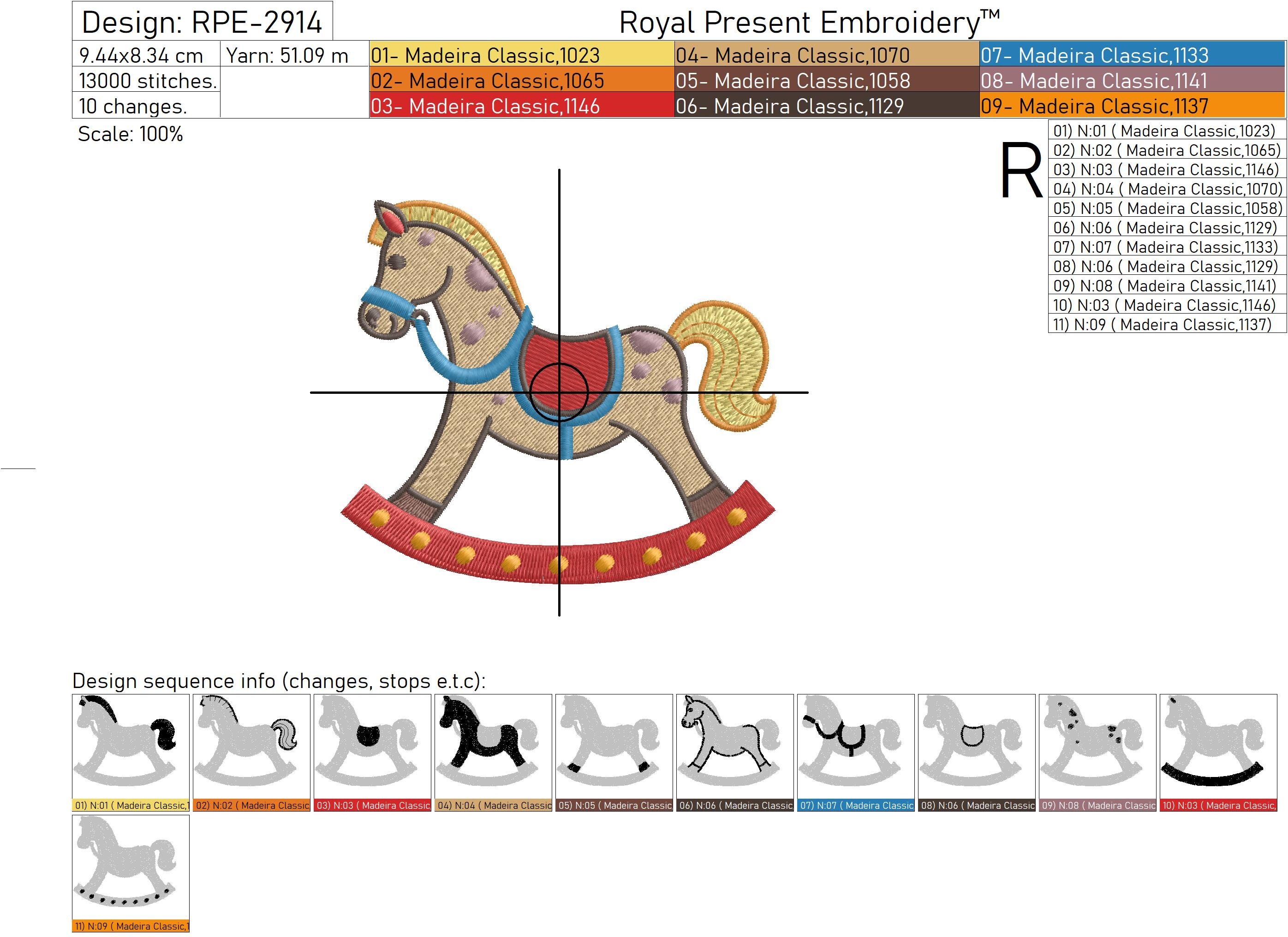 Rocking Horse Machine Embroidery Design - 3 Sizes - Etsy