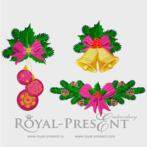 Christmas Set Machine Embroidery Designs | Etsy