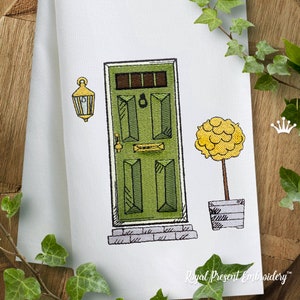 English Home Front Door Machine Embroidery Design - 4 Sizes - Etsy