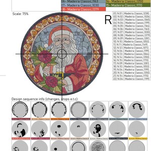Stained Glass Santa Cup Coaster ITH Machine Embroidery Design in 4 ...