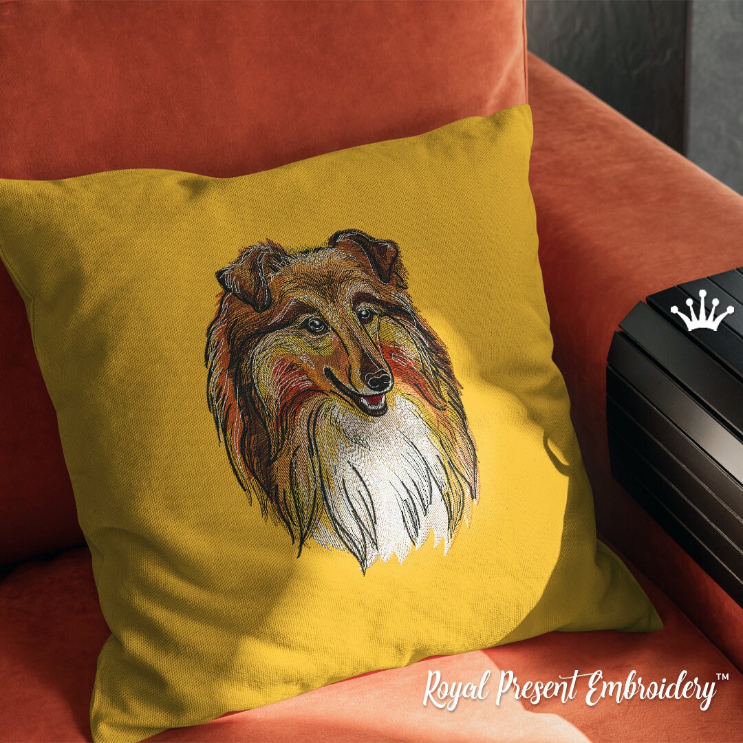 Collie Machine Embroidery Design 5 Sizes - Etsy