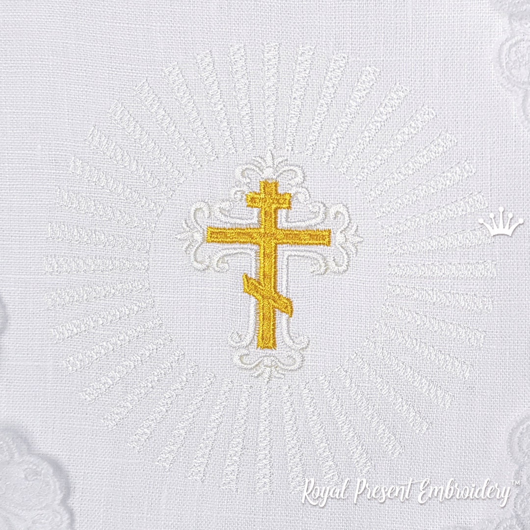 Cross With Glow Machine Embroidery Design - 3 Sizes - Etsy