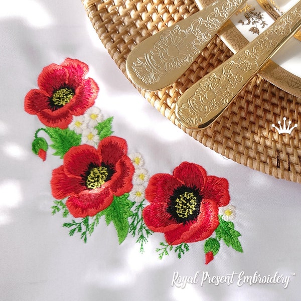 Poppies Embroidery Pattern - Etsy
