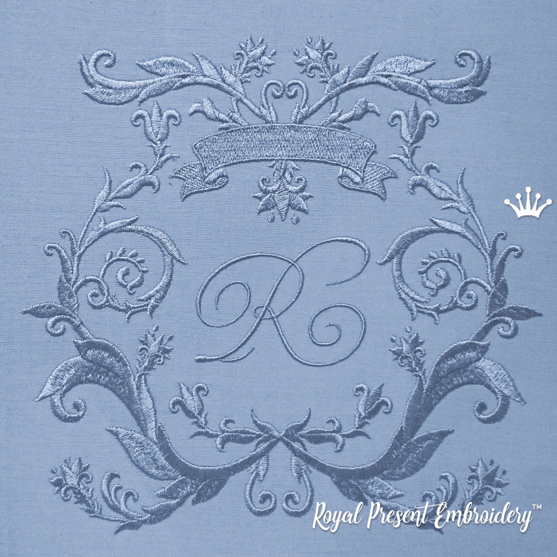 Baroque Luxurious Frame Machine Embroidery Design - Etsy