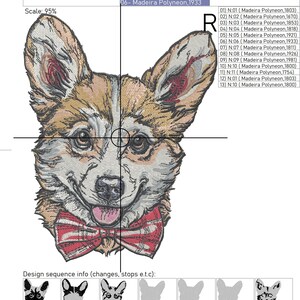 Portrait Puppy Corgi Machine Embroidery Design - 3 Sizes - Etsy