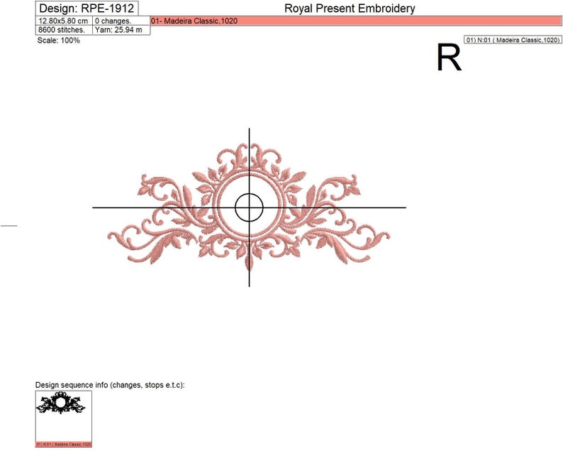Monogram Frame Digital Embroidery Pattern - 6 Sizes - Etsy