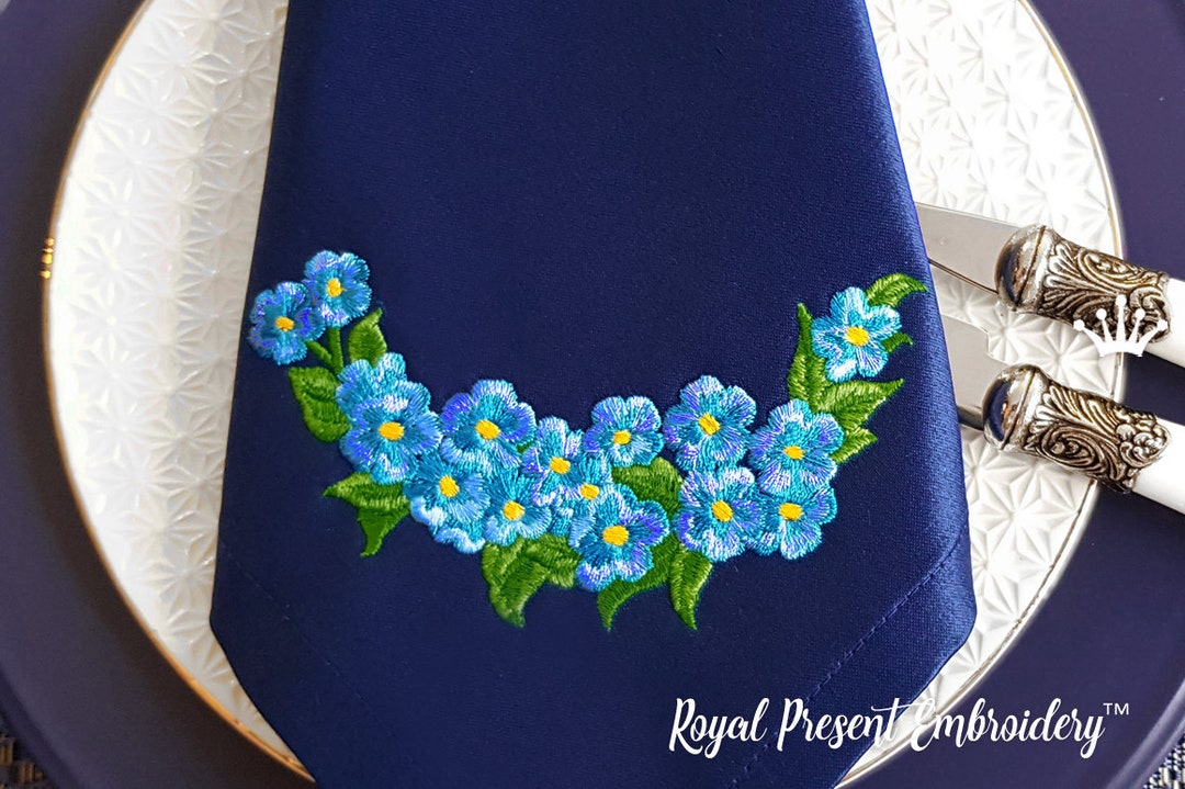 Forget-me-nots Machine Embroidery Design - Etsy