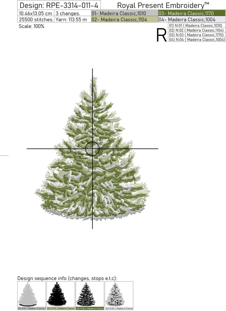 Small Winter Tree Machine Embroidery Design - 5 Sizes - Etsy
