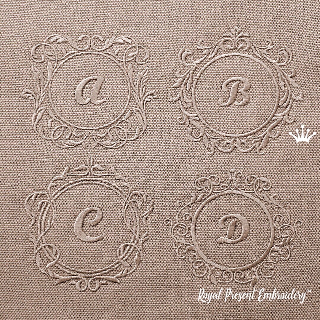 Set of Monogram Frame Machine Embroidery Designs - Etsy