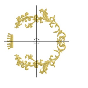 Beautiful Monogram Frame With Crown Machine Embroidery Design - 5 Sizes ...