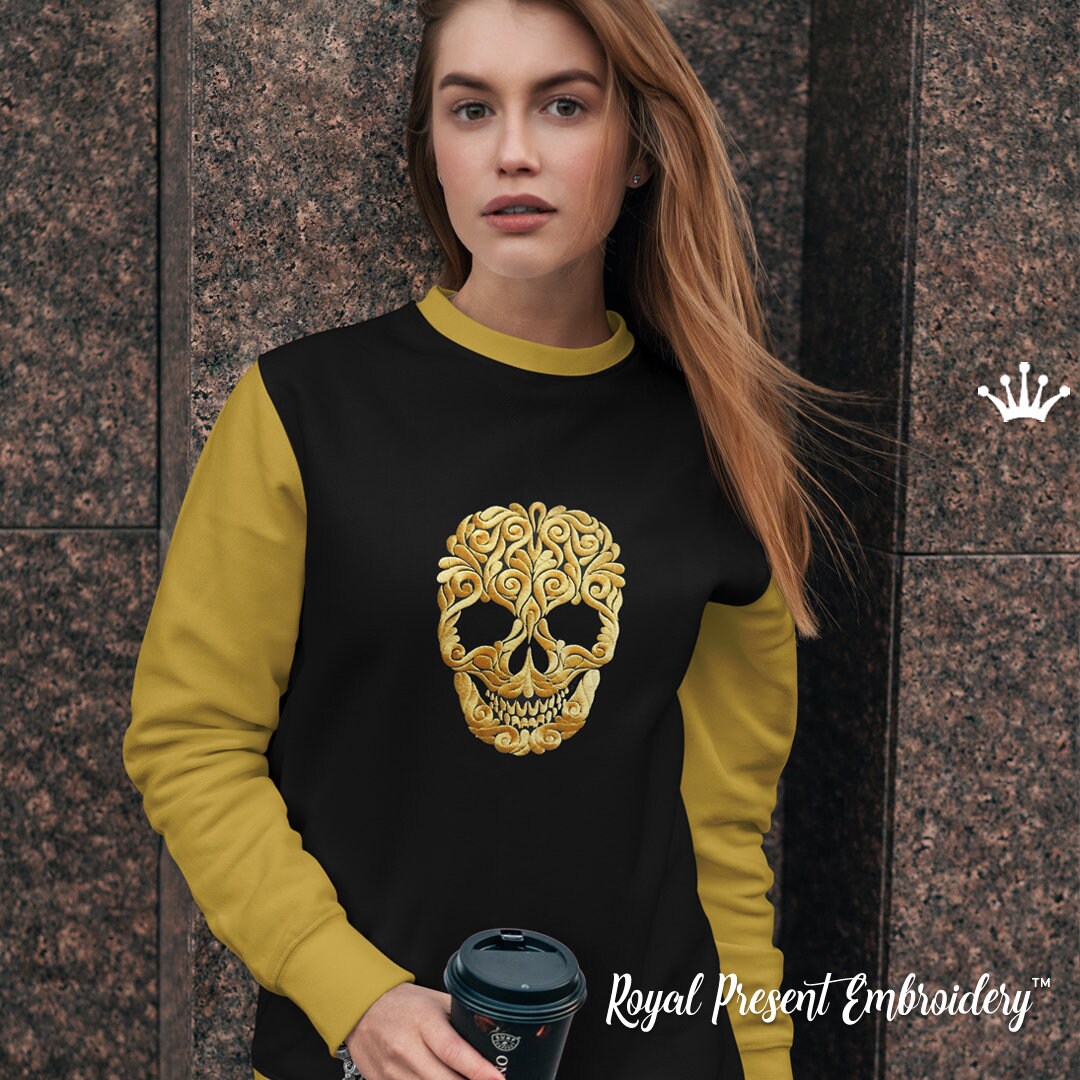 Halloween Skull Machine Embroidery Design - 3 Sizes - Etsy