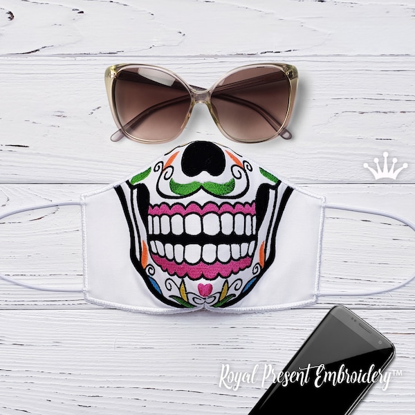 Sugar Skull Face Mask - Etsy