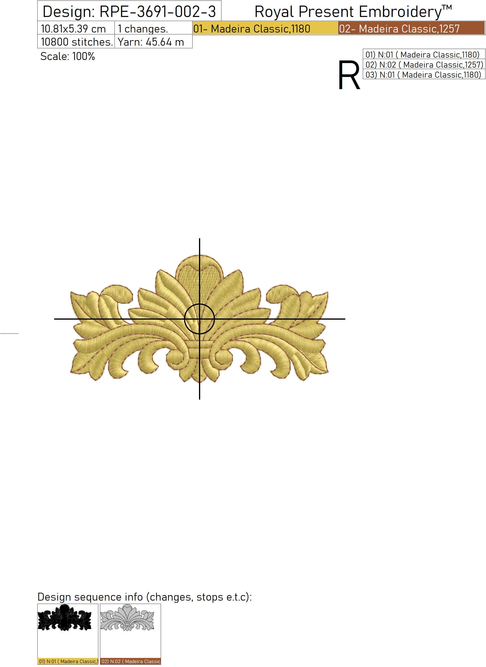 Acanthus Baroque Set Machine Embroidery Designs - 3 Sizes - Etsy