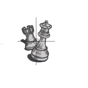 Queen and Rook Chess Machine Embroidery Design - 5 Sizes - Etsy