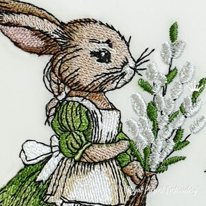 Two Spring Rabbits Designs Set for Embroidery Machine - 4 Sizes - Etsy