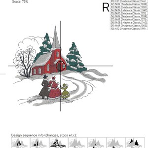 Vintage Christmas Scene Machine Embroidery Designs - 4 Sizes - Etsy