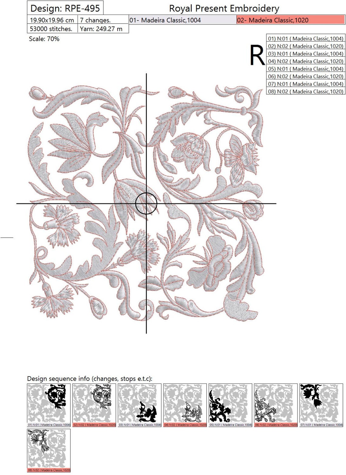 Vintage Floral Decor Machine Embroidery Design | Etsy