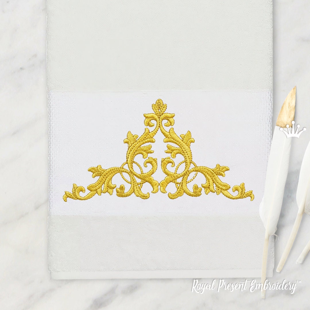 Ornament Damask Medium Machine Embroidery Design - 5 Sizes - Etsy