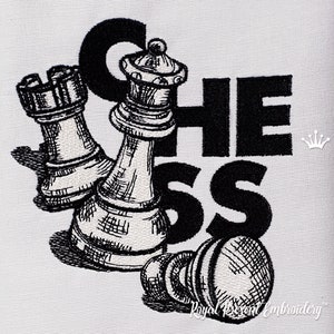 Chess Machine Embroidery Design - 9 Sizes - Etsy