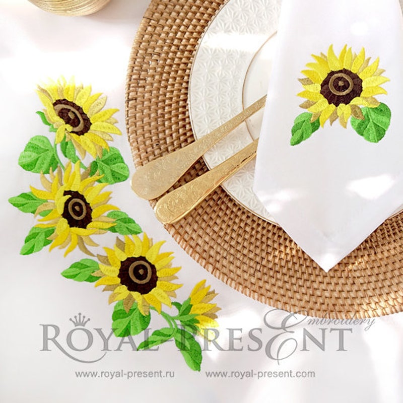Machine Embroidery Designs Sunflowers - Etsy