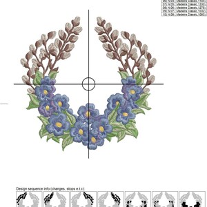 Forget-me-nots Frame Machine Embroidery Design - 5 Sizes - Etsy