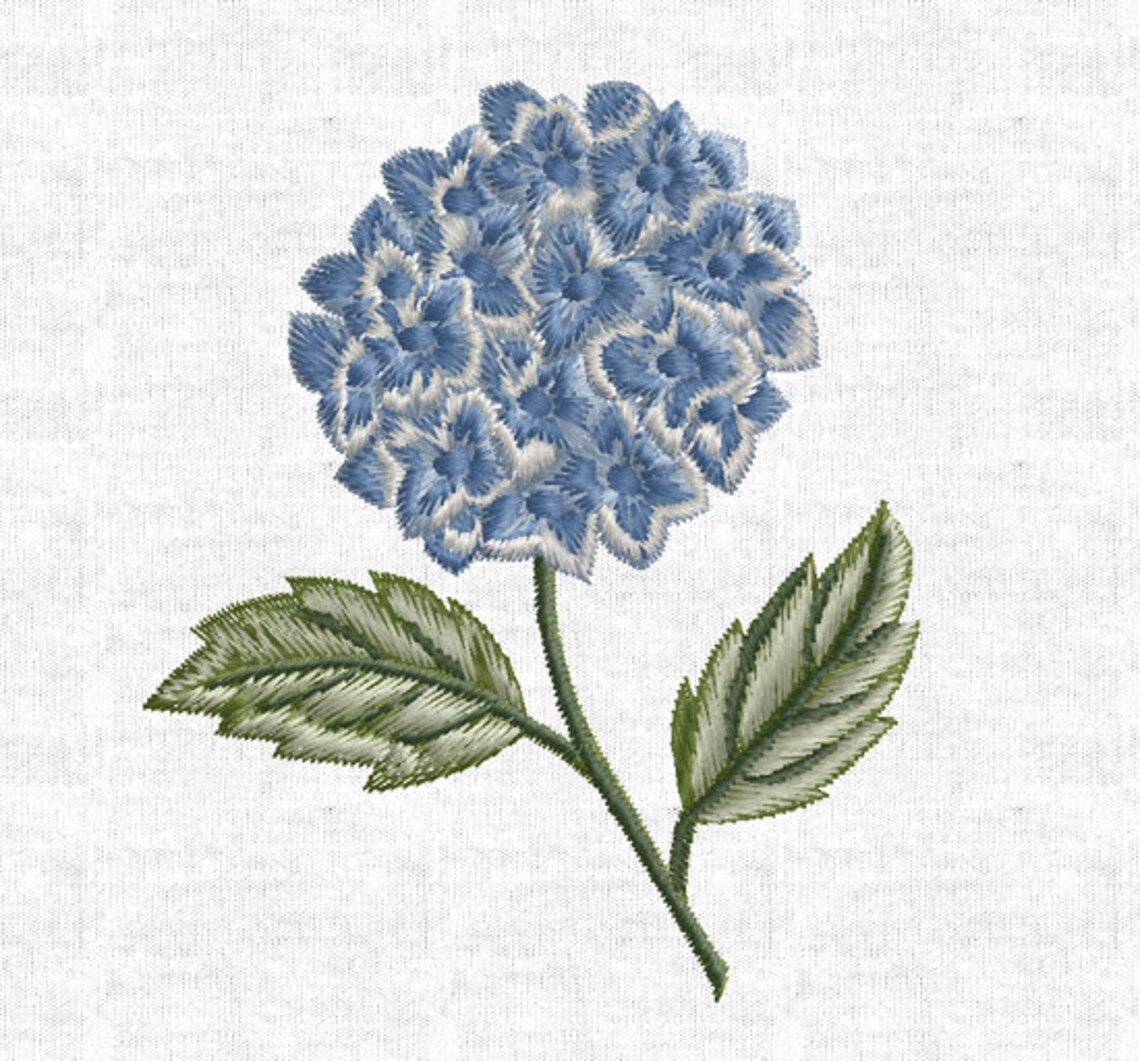 Hydrangea Machine Embroidery Design 2 Sizes - Etsy Canada