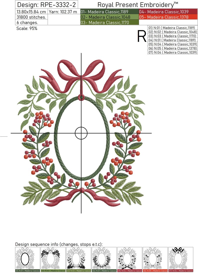 Christmas Monogram Frame Machine Embroidery Design - 4 Sizes - Etsy