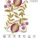 Jacobean Pomegranate Border Machine Embroidery Design - 4 Sizes - Etsy