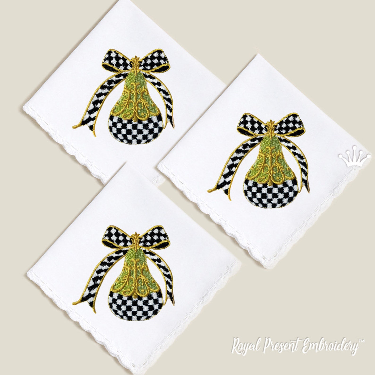 Christmas Partridge in a Pear Tree Set Machine Embroidery Designs - 4 ...