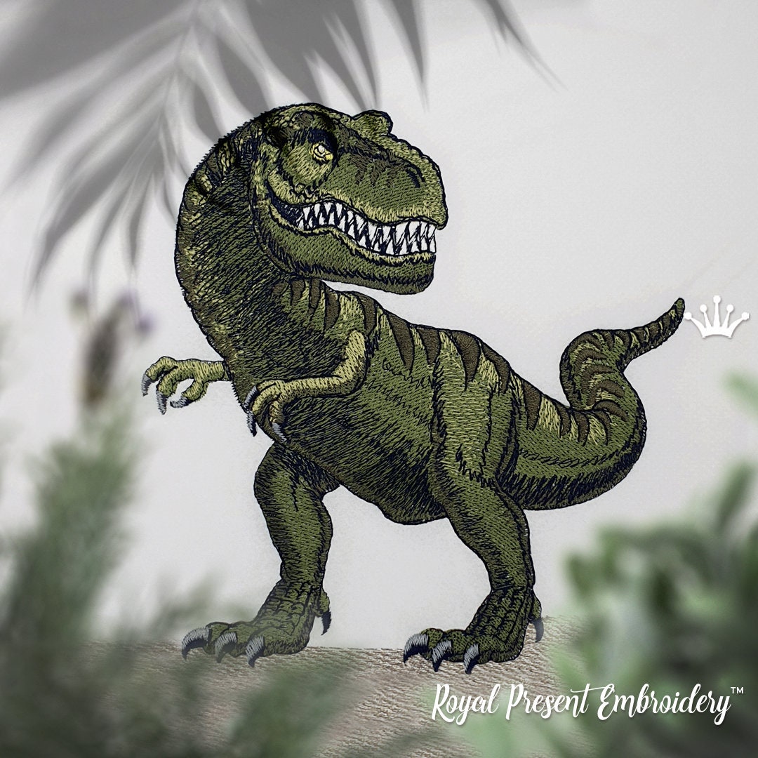 Tyrannosaurus Rex Machine Embroidery Design - 7 Sizes - Etsy