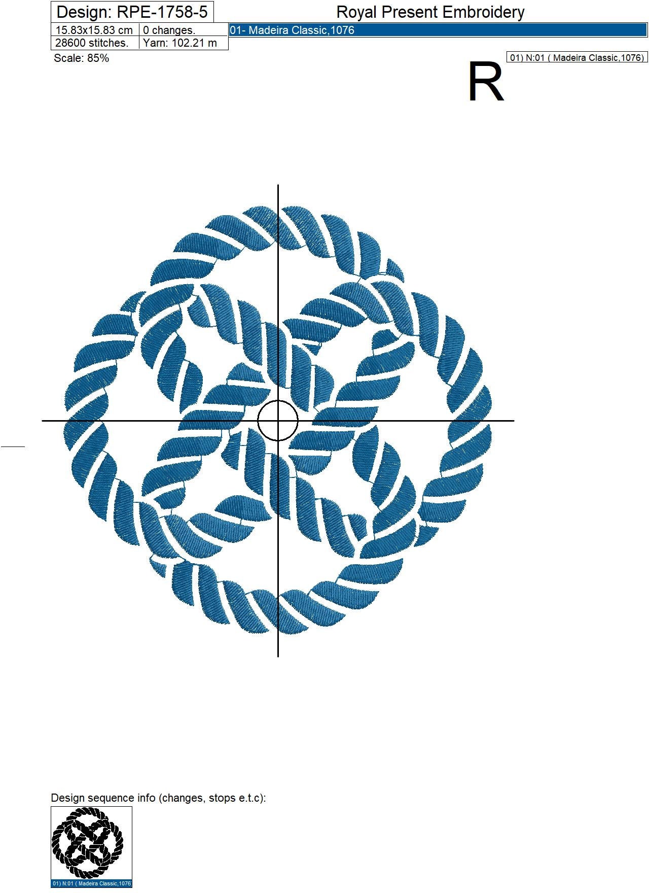 Marine Knot Machine Embroidery Design 5 Sizes - Etsy